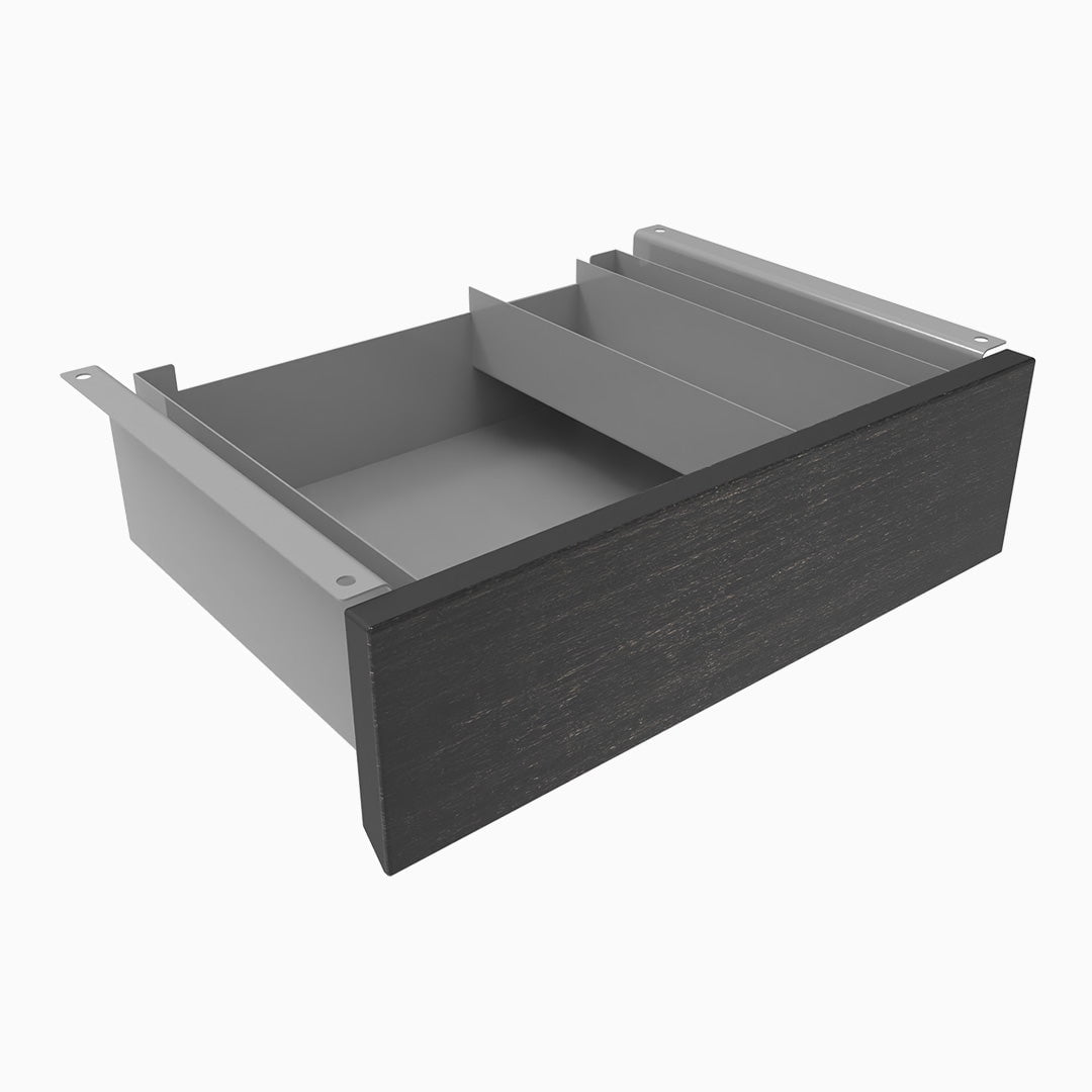 Desky Minimal Under Desk Drawer - Dark Bamboo / Gray - Walmart.com