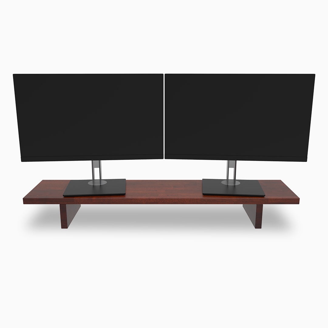 Desky Monitor Stand - Red Walnut Rubberwood - Walmart.com