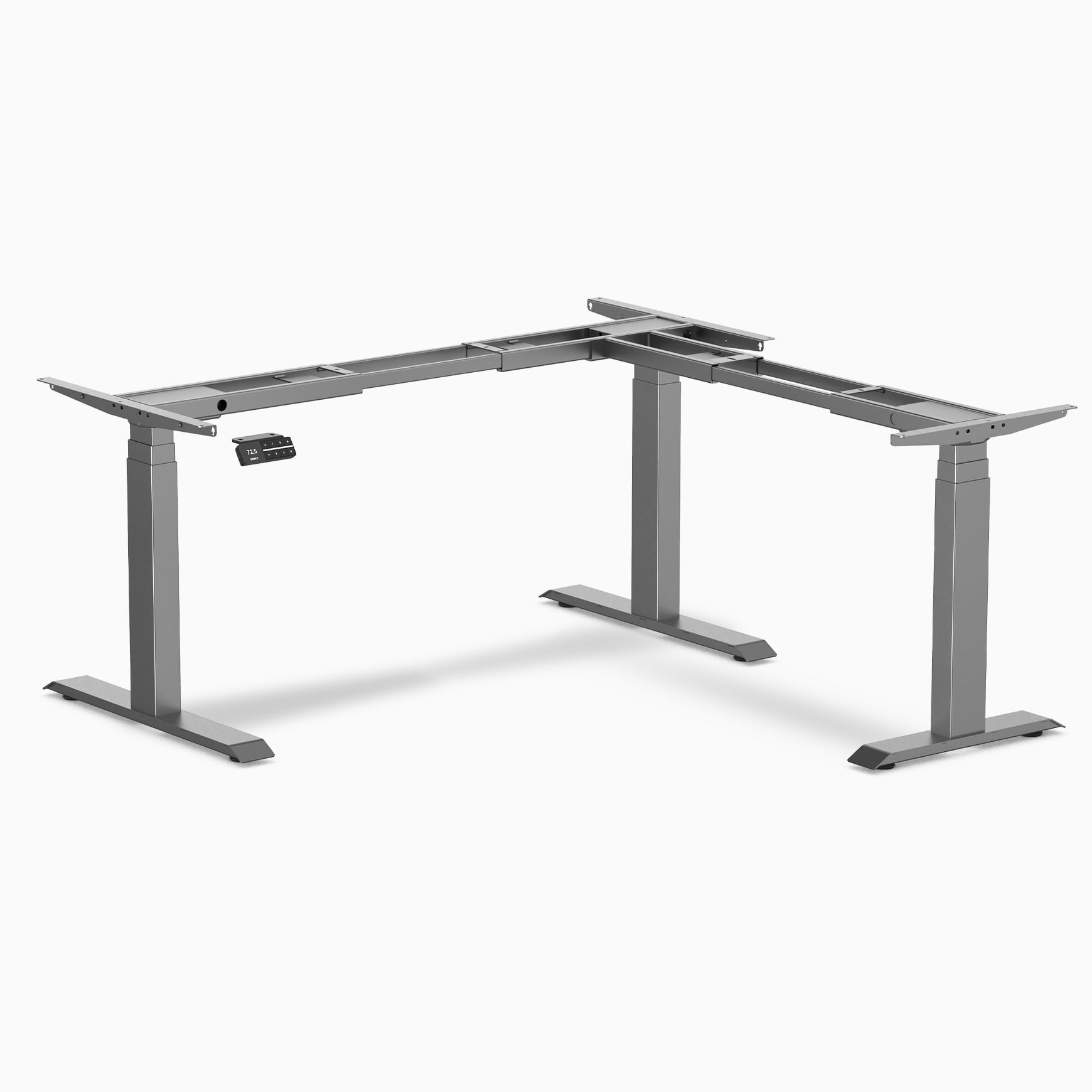 Desky Sit Stand L-Shape Desk Frame - Space Gray - Walmart.com