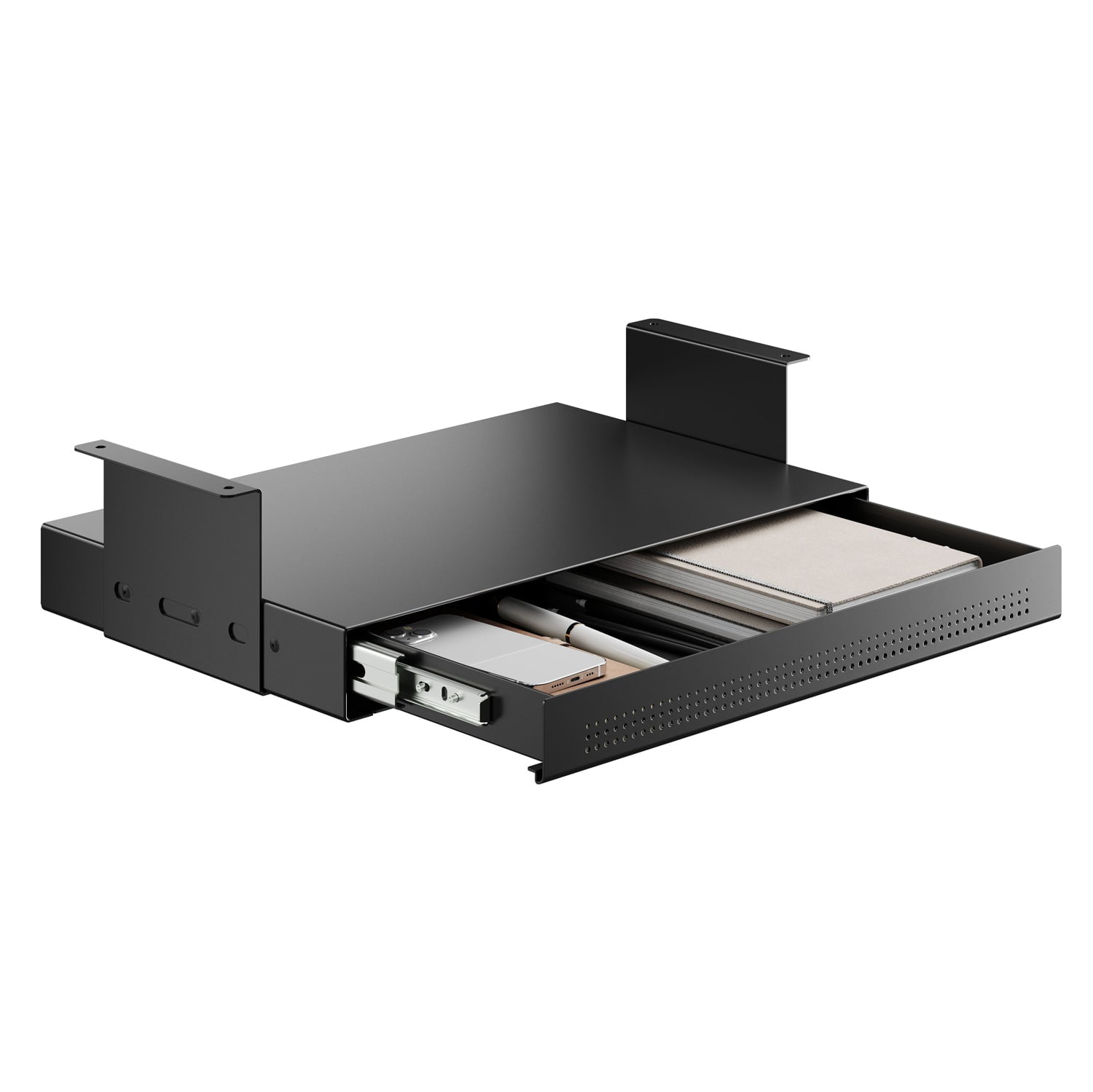 Desky Ultra Slim Under Desk Drawer - Book Gap / Black - Walmart.com