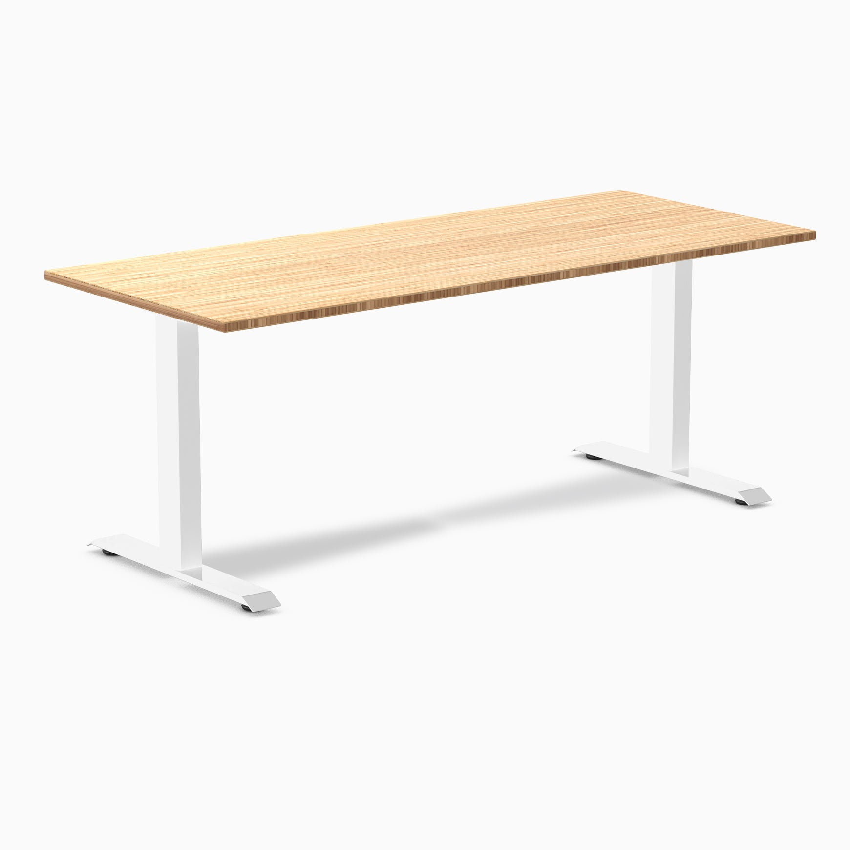 Desky Zero Bamboo Office Desk - Bamboo / 72 X 30 Inches / White ...