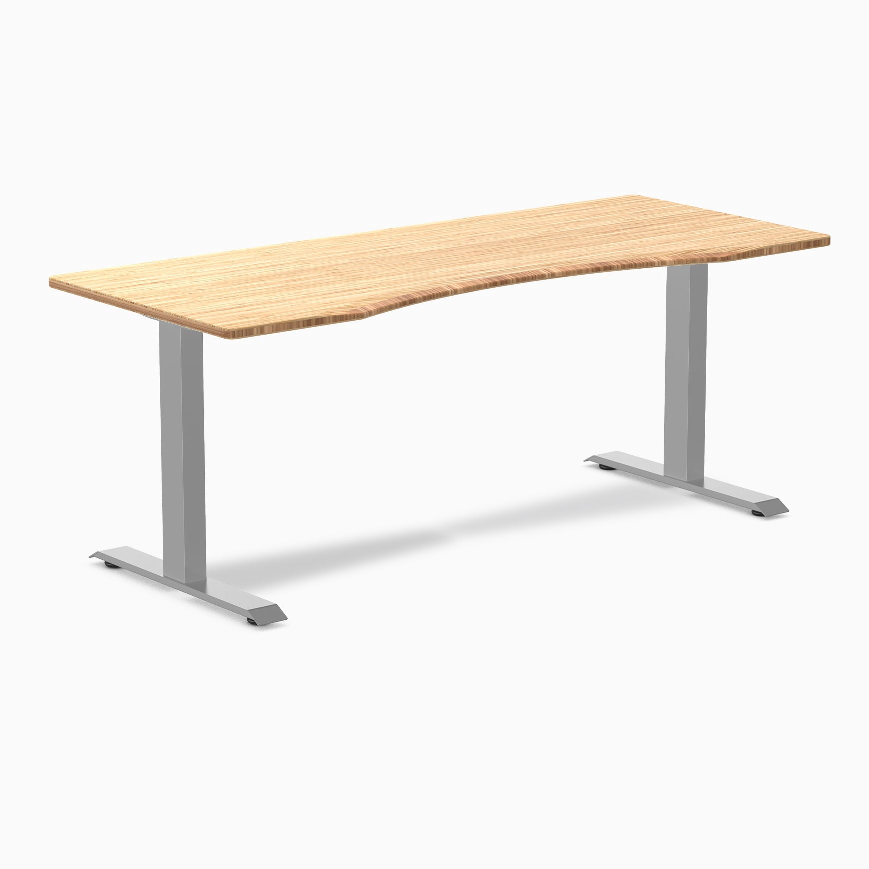 Desky Zero Ergo Edge Office Desk - Bamboo / 72 X 30 Inches / Gray ...