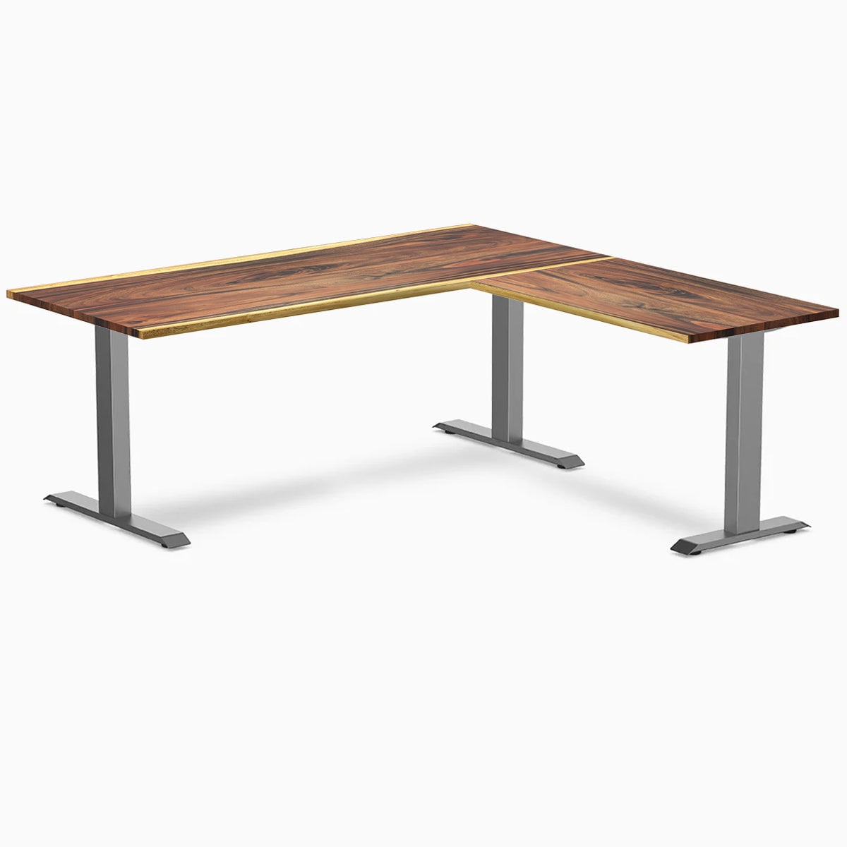 Desky Zero Hardwood L-Shape Office Desk - Saman / 72 X 30 X 70 X 24 ...
