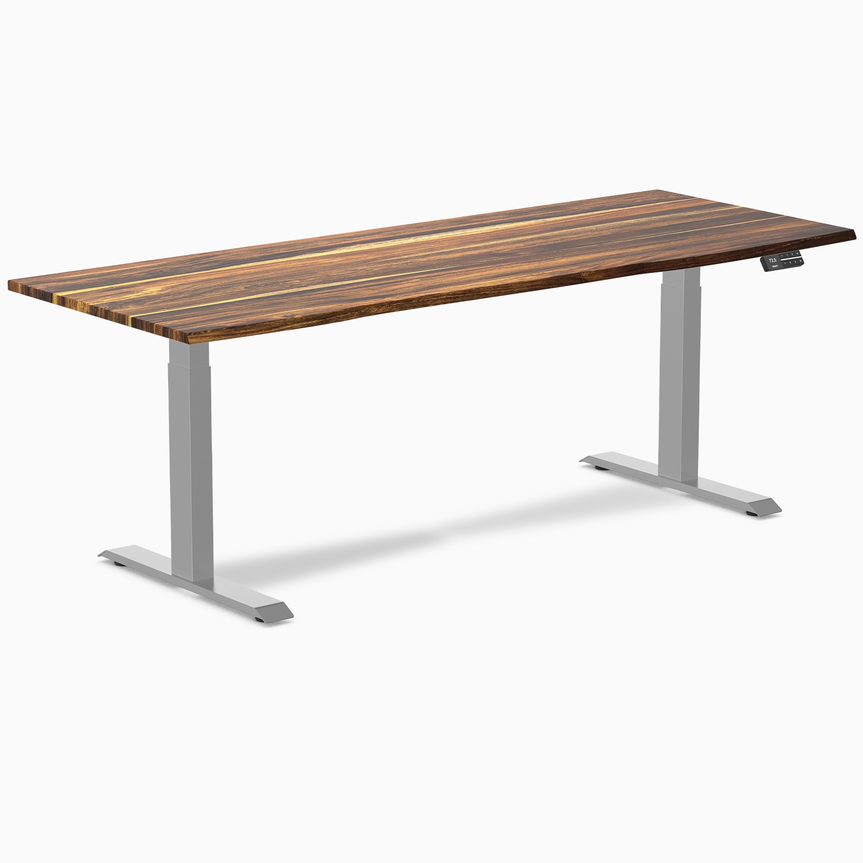 Desky Dual Hardwood Sit Stand Desk - Pheasantwood / 80 X 30 Inches ...