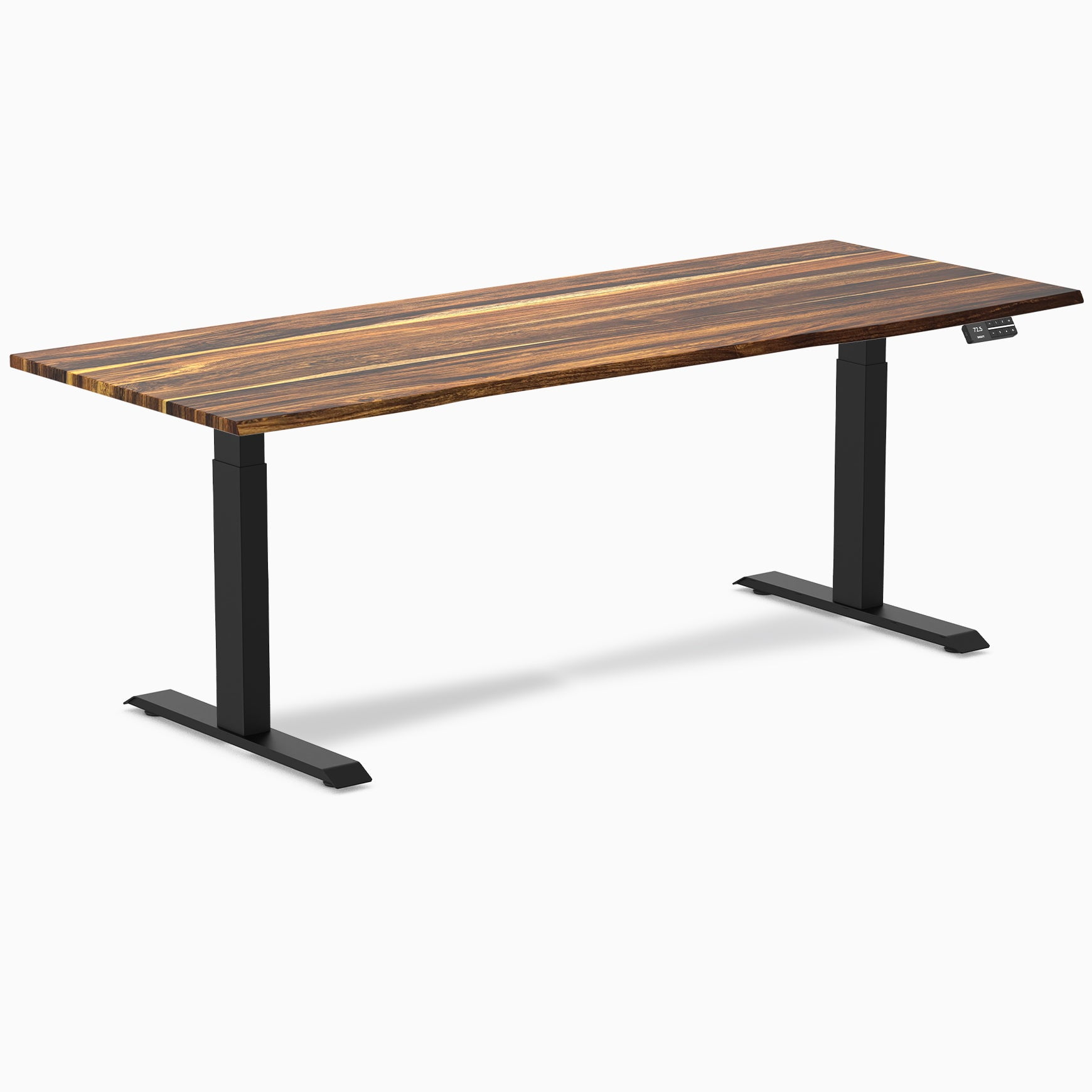 Desky Dual Hardwood Sit Stand Desk - Pheasantwood / 80 X 30 Inches ...