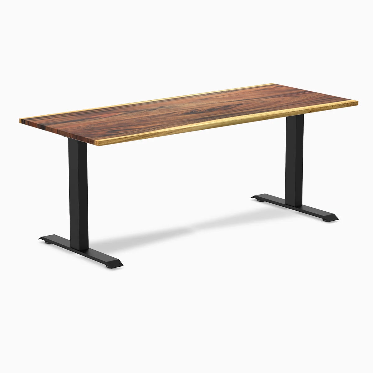 Desky Zero Hardwood Office Desk - Saman / 72 X 30 Inches / Matte Black ...