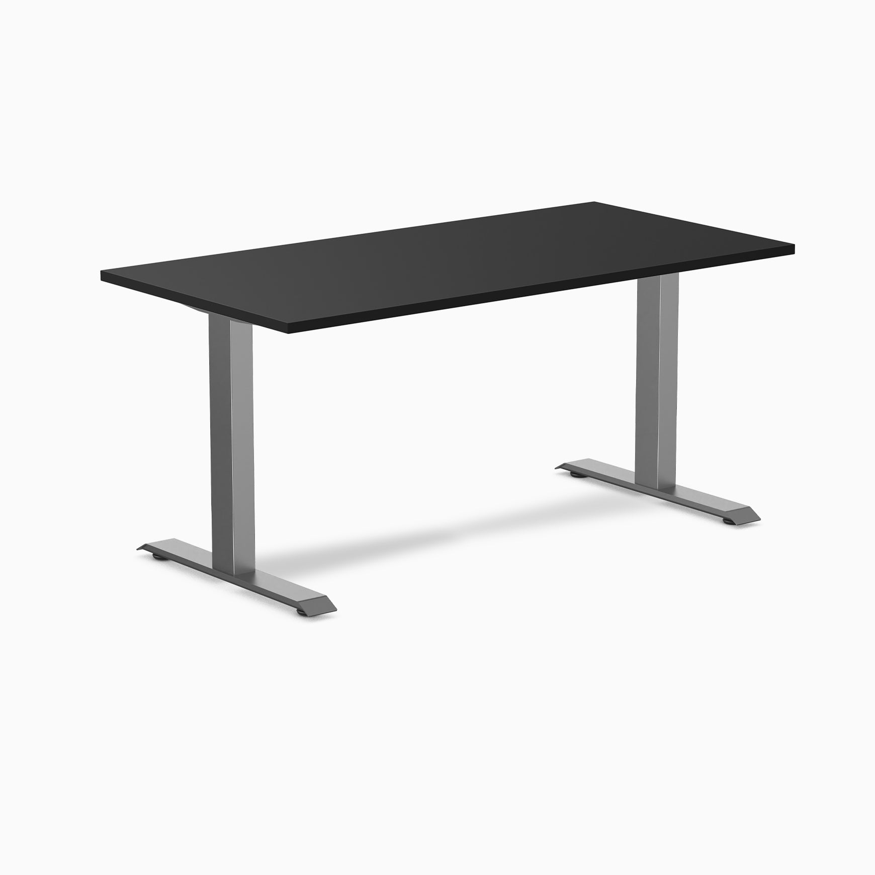 Desky Zero Laminate Office Desk - Black / Medium 59 X 29.5 Inches ...