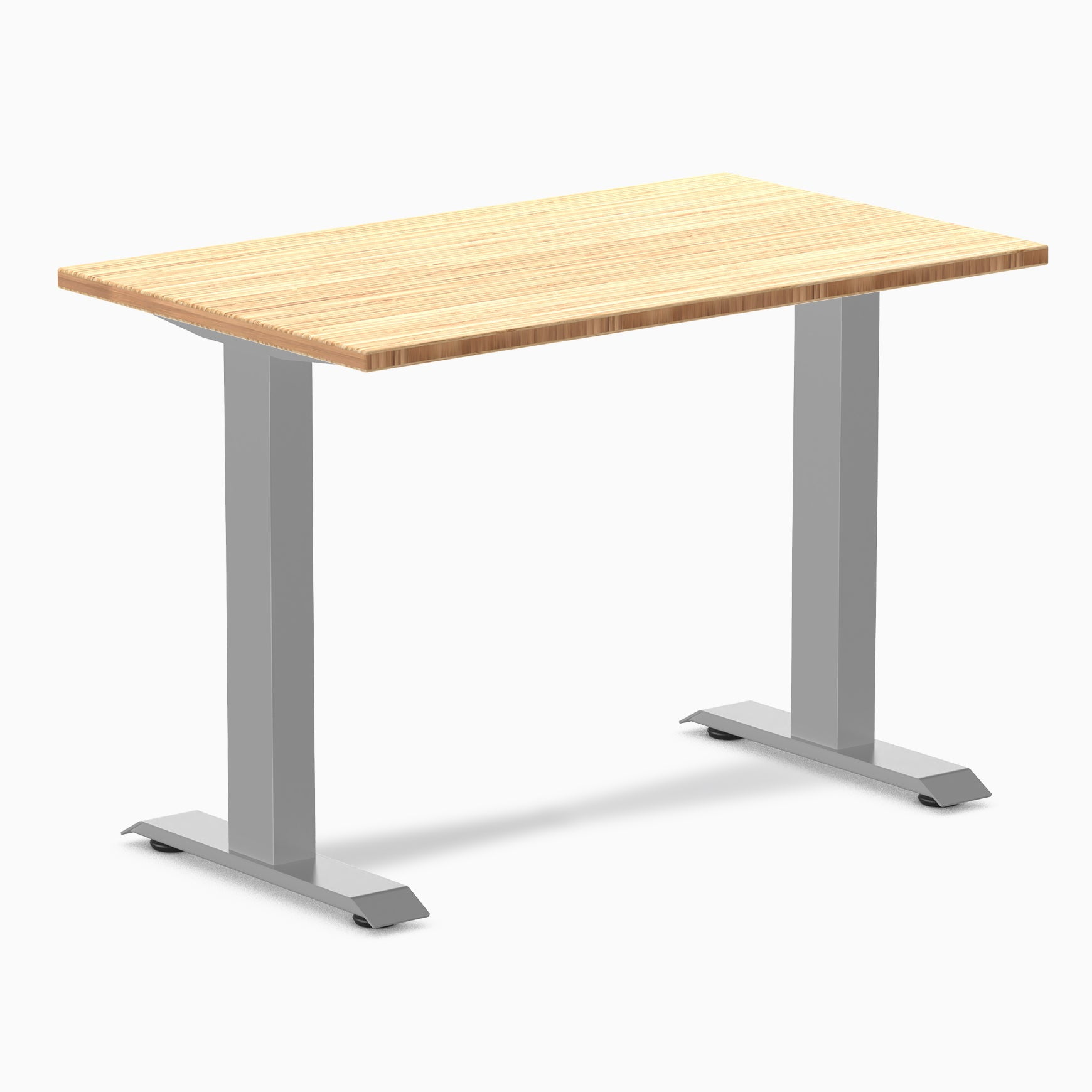 Desky Zero Mini Bamboo Office Desk - Bamboo / 40" X 24" / Gray ...