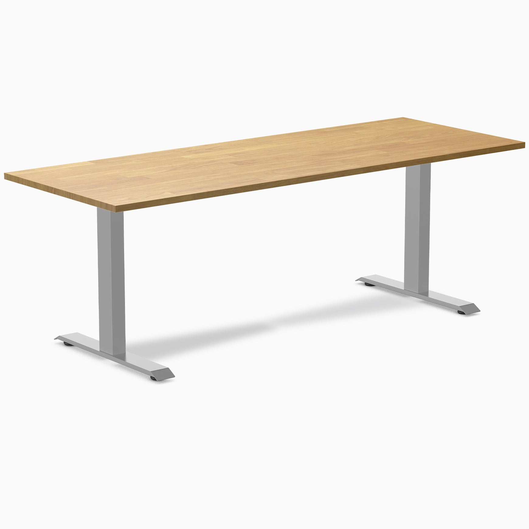 Desky Zero Rubberwood Office Desk - Light Oak / 80 X 30 Inches / Gray ...