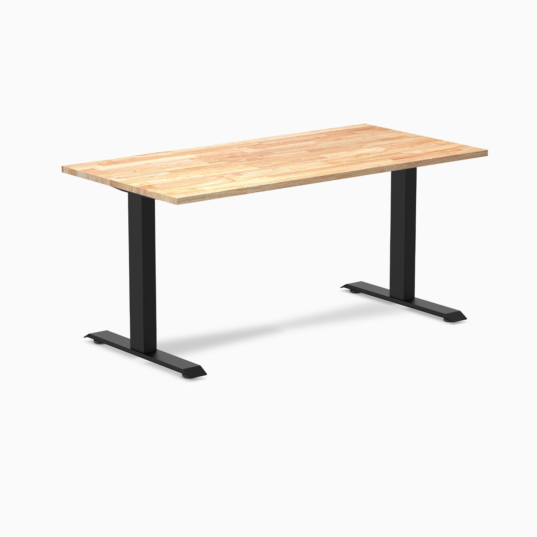 Desky Zero Rubberwood Office Desk - Natural Timber / 60 X 30 Inches ...