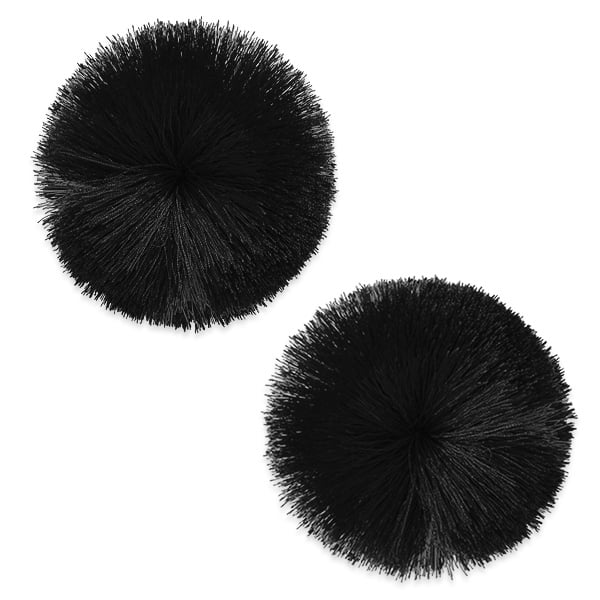 Desmond 2" Flat Bottom Fiber Pom Poms Pair - Walmart.com