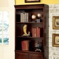 Desmont Transitional Style Book Shelf With Multiple Drawers, Cherry ...