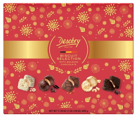 Desobry Biscuit Selection with Belgian Chocolate Assorted Cookies Gift ...