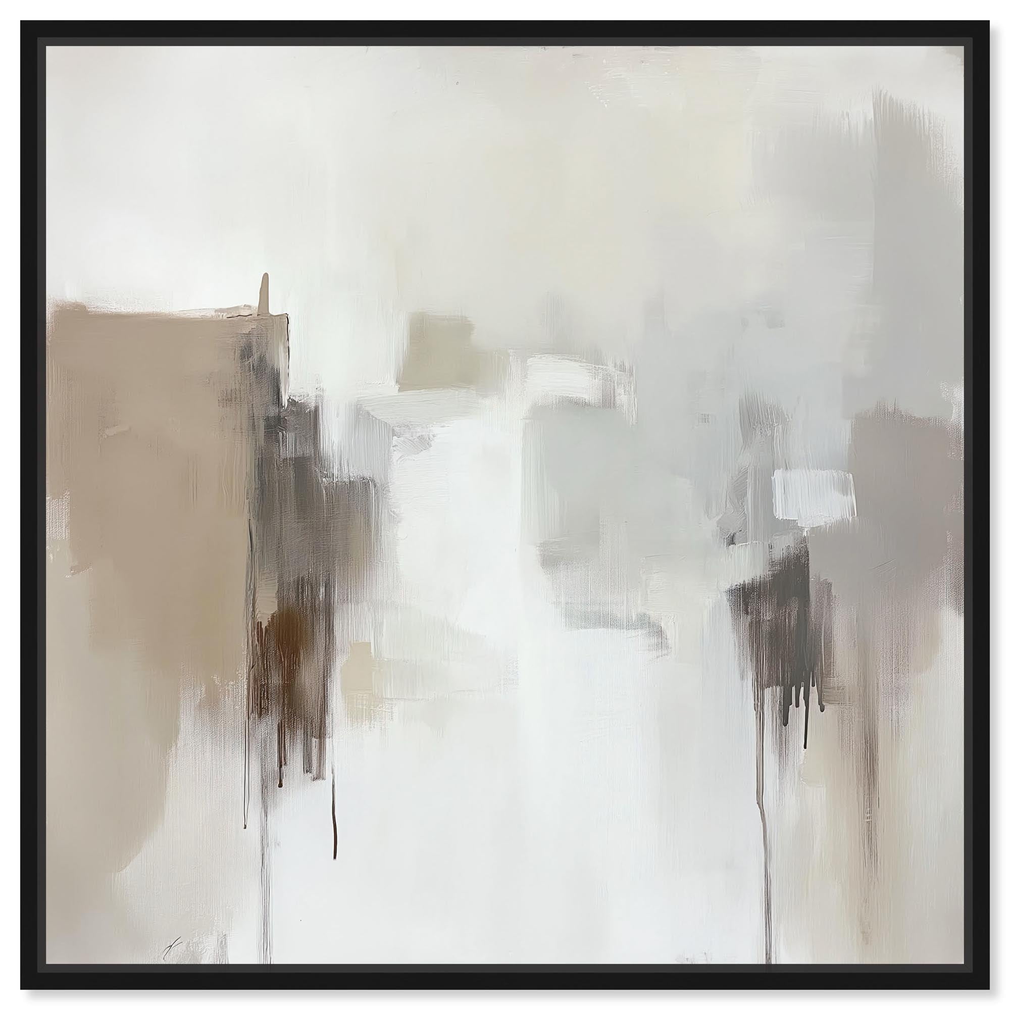 Desolate Symphony I Canvas Minimalist Abstract by Art Remedy, Black ...
