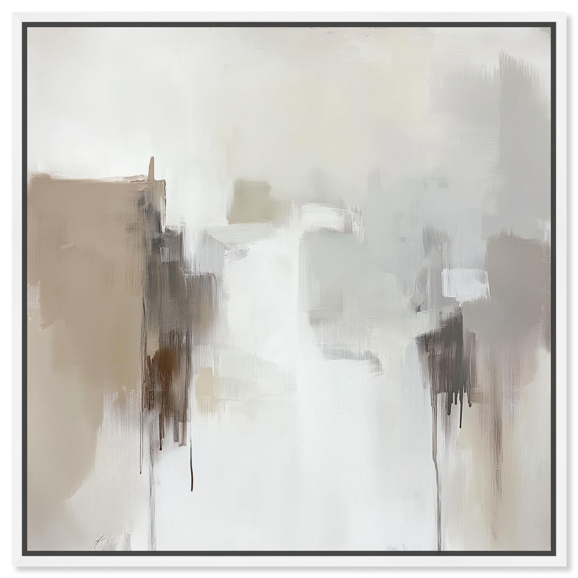 Desolate Symphony I Canvas Minimalist Abstract by Art Remedy, White ...