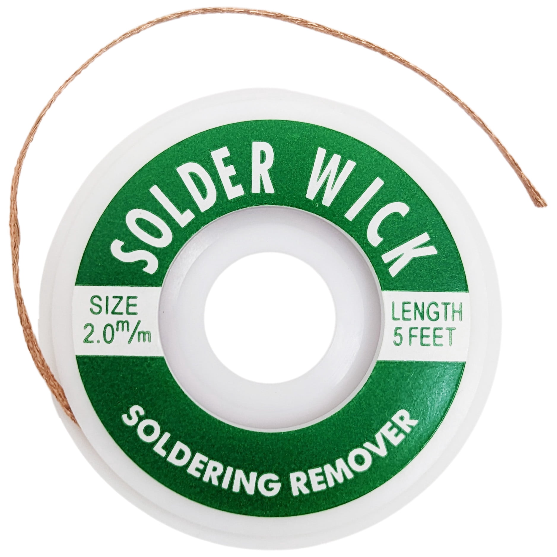 Desoldering Wick for Solder Removal, 2mm Width, 5 Foot Length - Walmart.com