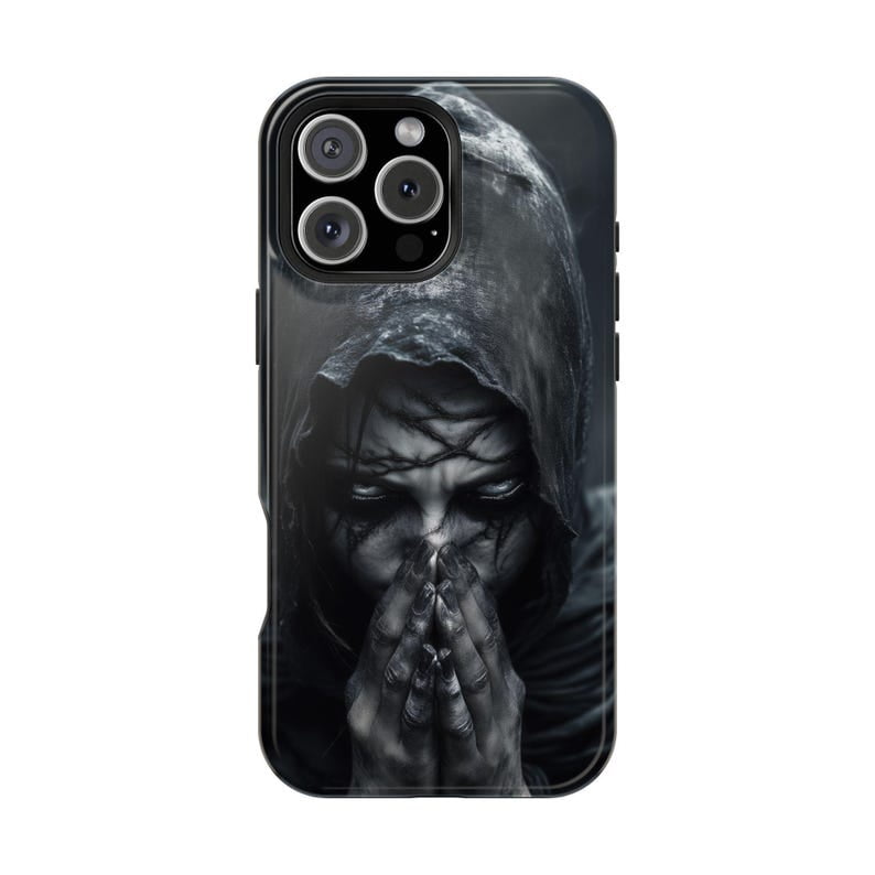 Despair in the Shadows Gothic Prayer Art Phone Case for 11 12 13 14 15 ...