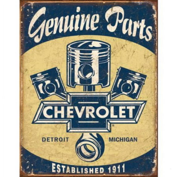 Desperate Enterprises Nostalgic Metal Sign - Genuine Chevy Parts w ...