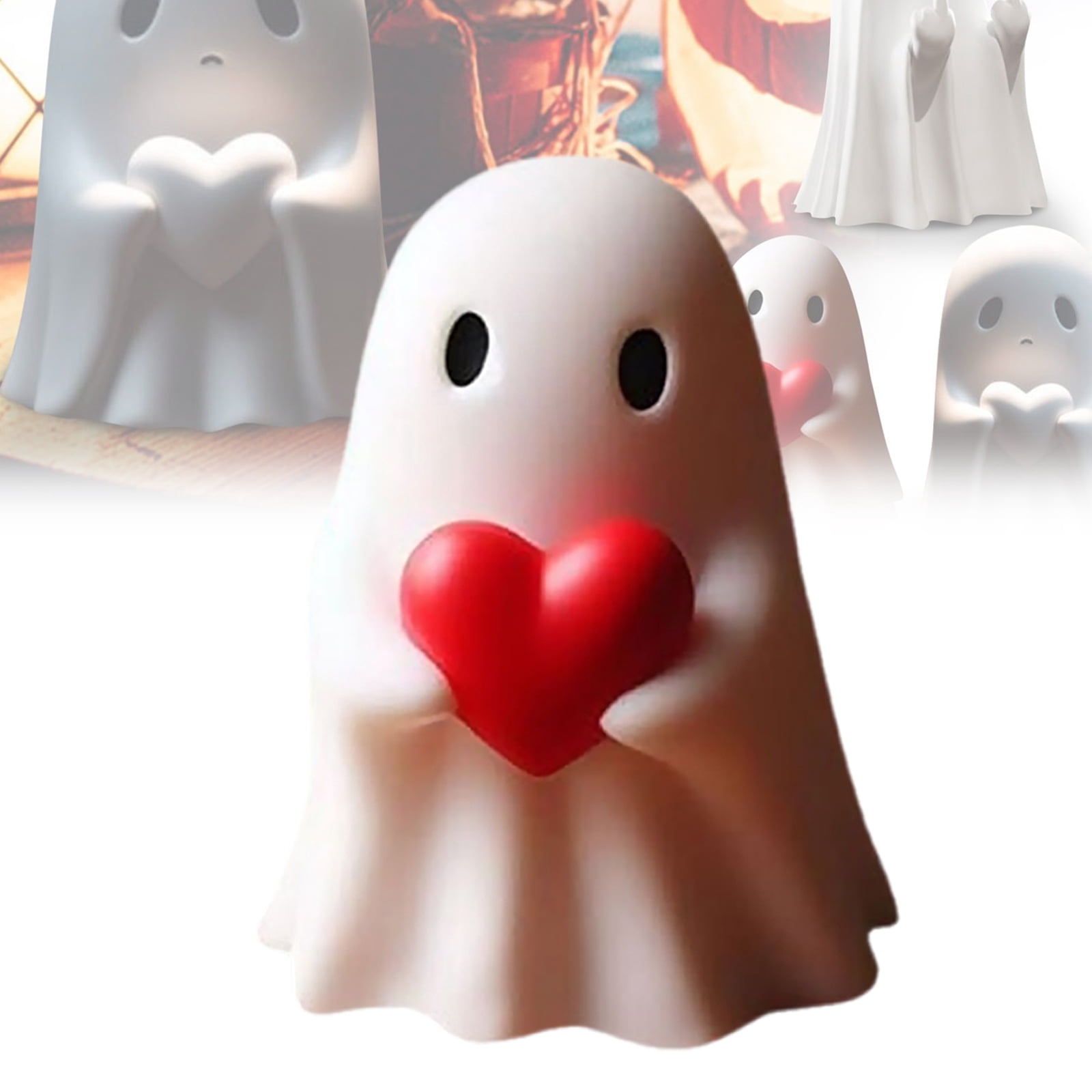 Desphoyfu Halloween Ghost Figurine - Spooky Resin Finger Statue, Cute ...