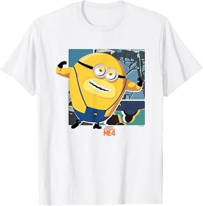 Despicable Me 4 Big Strong Minion Going Mega Chest Panels T-Shirt ...