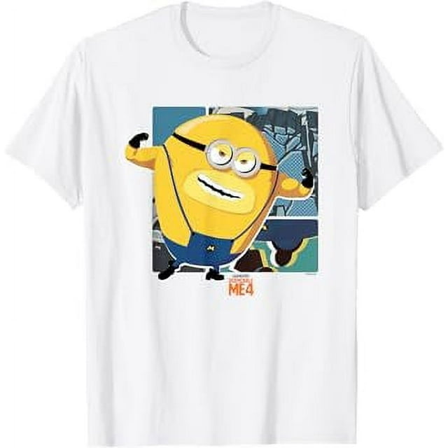 Despicable Me 4 Big Strong Minion Going Mega Chest Panels T-Shirt ...