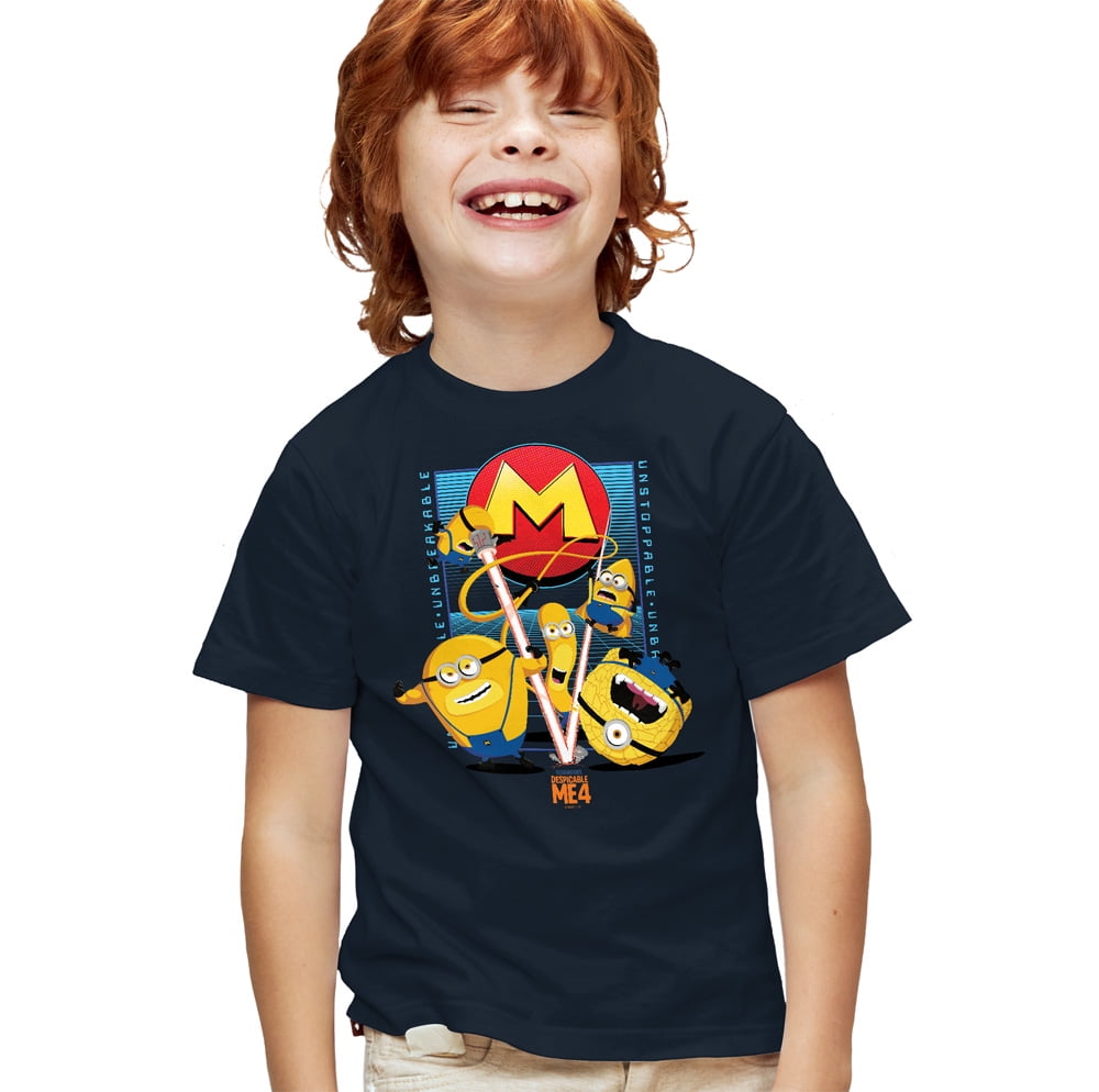 Despicable Me 4 Mega Minions Grid Kids T Shirt for Youth Boys and Girls ...