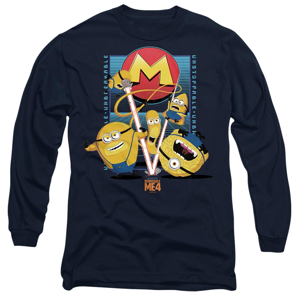Despicable Me 4 Mega Minions Grid Unisex Adult Long-Sleeve T Shirt ...