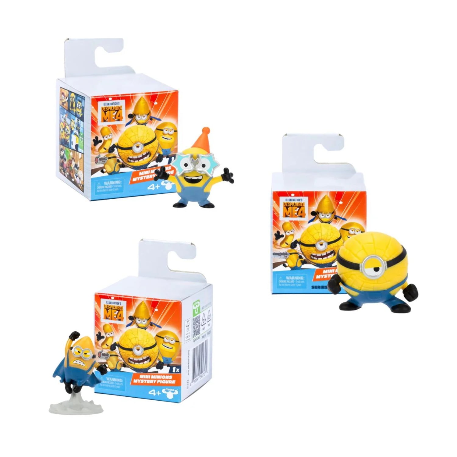 Despicable Me 4 Mini Minions Mystery 2" Figure, 3 Random Figures ...