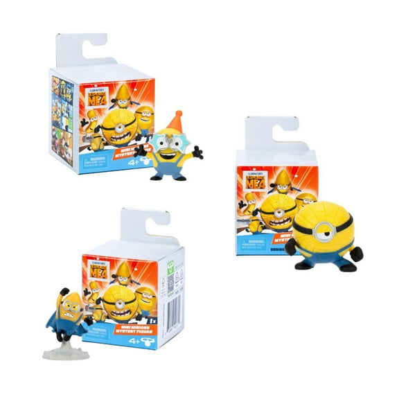 Despicable Me 4 Mini Minions Mystery 2" Figure, 3 Random Figures ...
