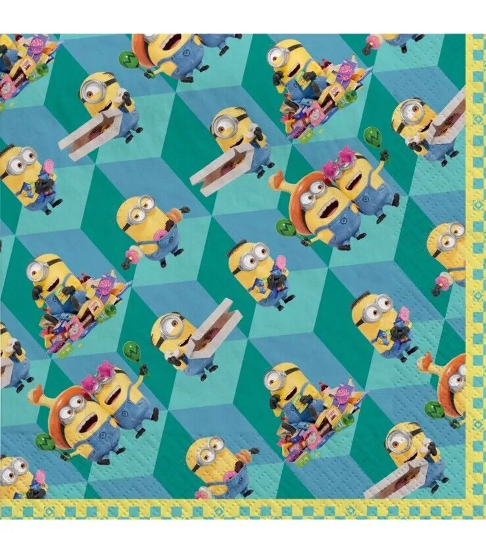 Despicable Me 4 Minions Movie Kids Birthday Party Paper Luncheon ...