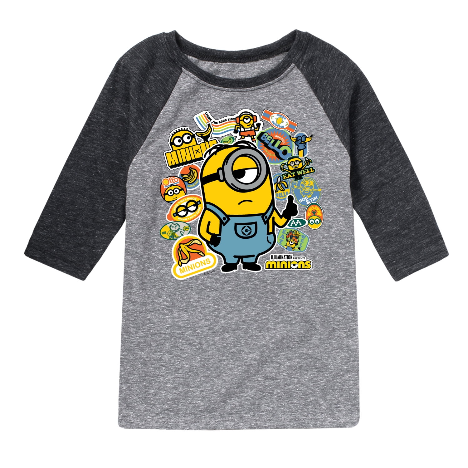Despicable Me Minions - Banana Stickers - Toddler & Youth Raglan ...