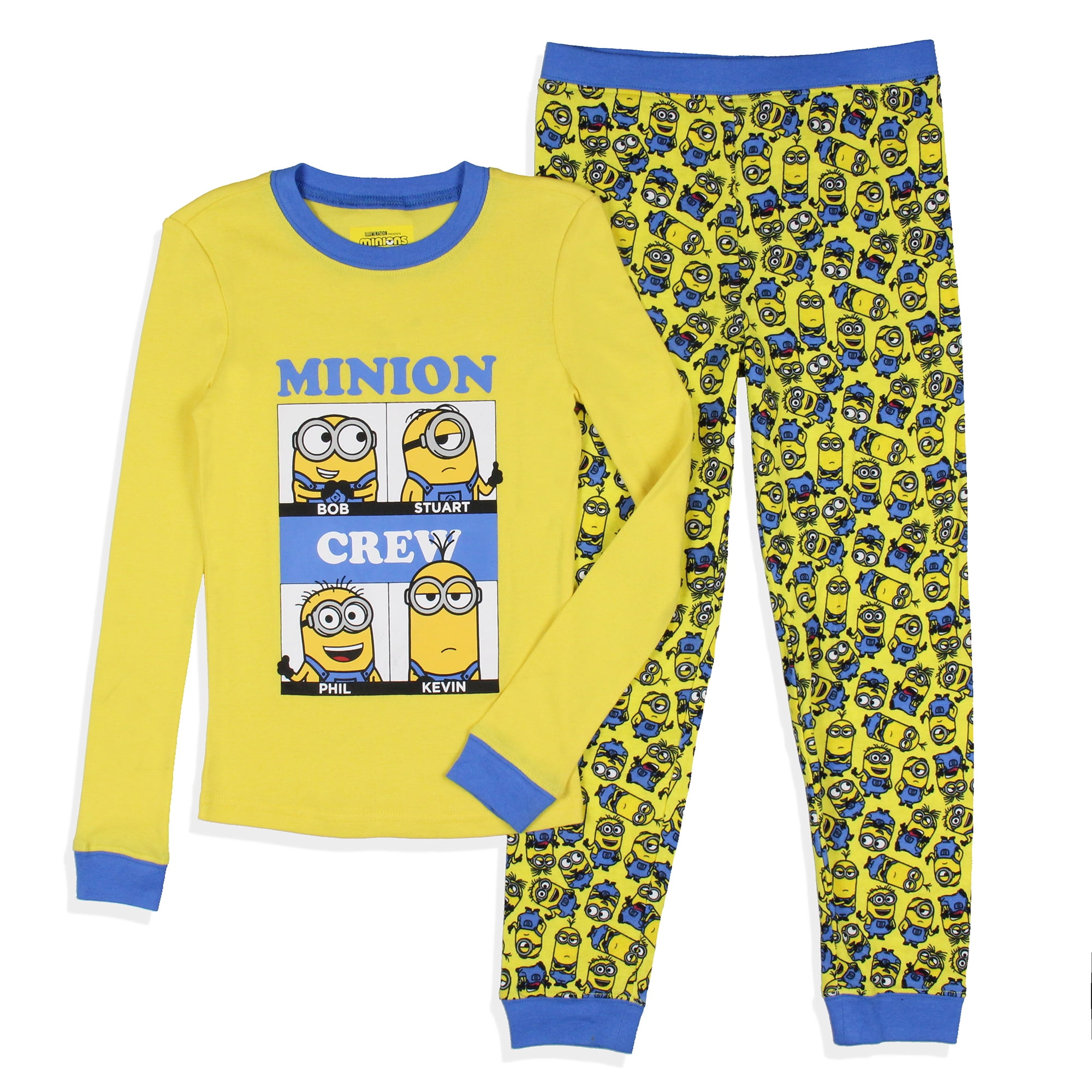 Despicable Me Boys' Minions Crew Bob Stuart Phil Kevin Sleep Pajama Set ...