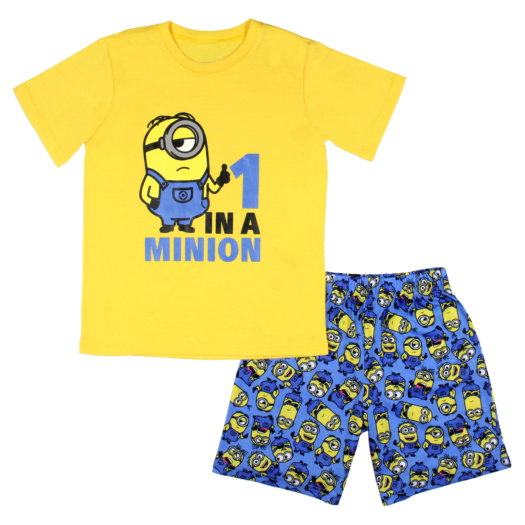 Despicable Me Boys' Movie Minions 1 In A Minion Sleep Pajama Set Shorts ...