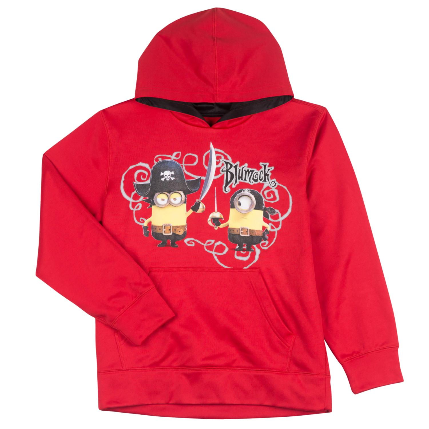 Despicable Me Boys Red Pirate Minion Pullover Hoodie Sweatshirt 2X (18 ...