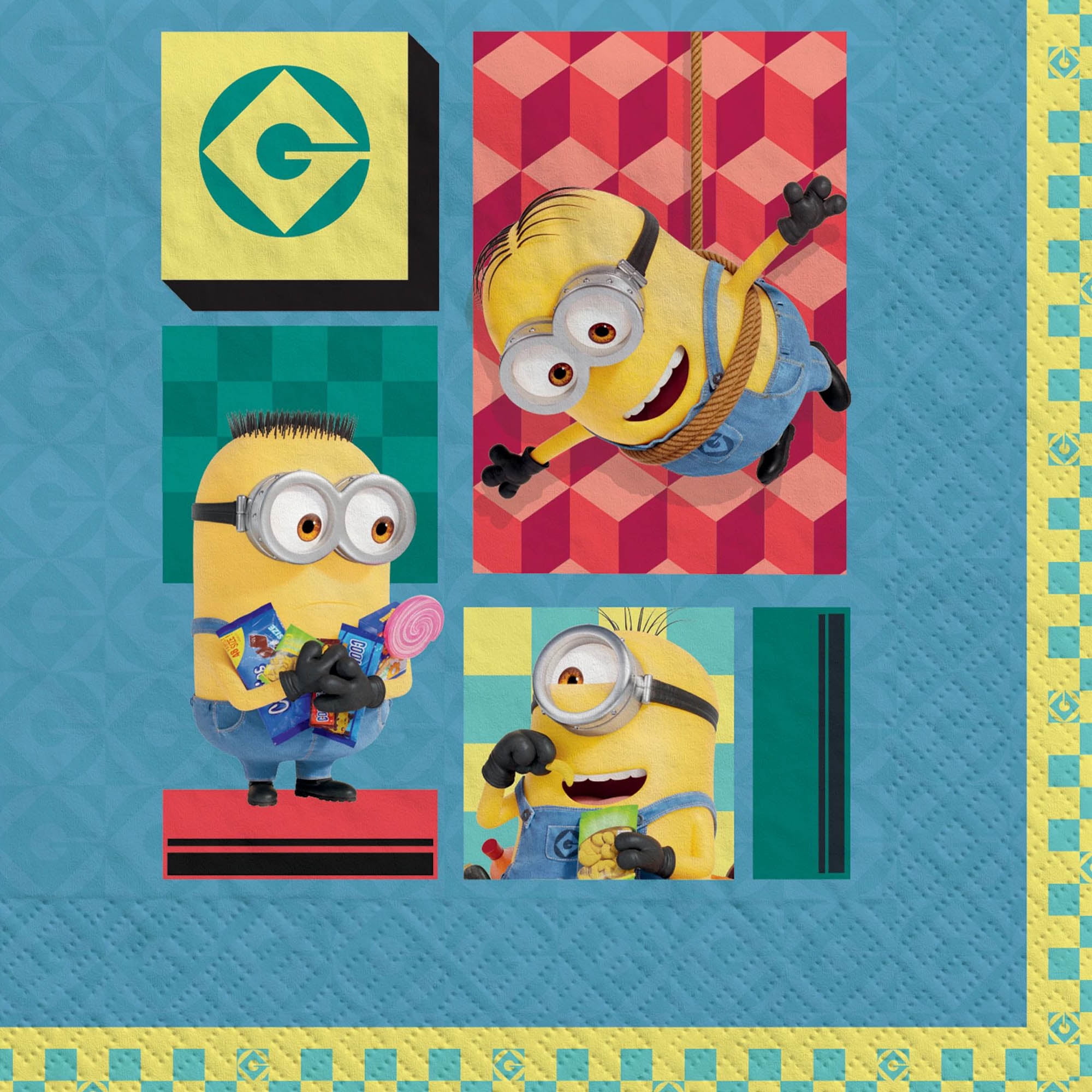 Prime Party Despicable Me Minions Disposable Beverage Napkins, 3-Ply ...