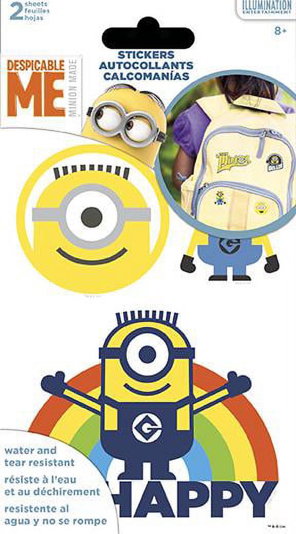 Despicable Me Franchise Tyvek Stickers - 2 Sheet - Walmart.com