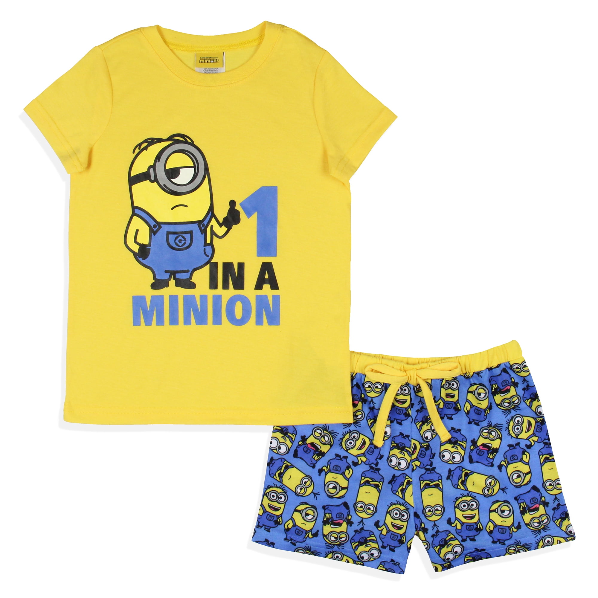 Despicable Me Girls' Movie Minions 1 In A Minion Sleep Pajama Set ...