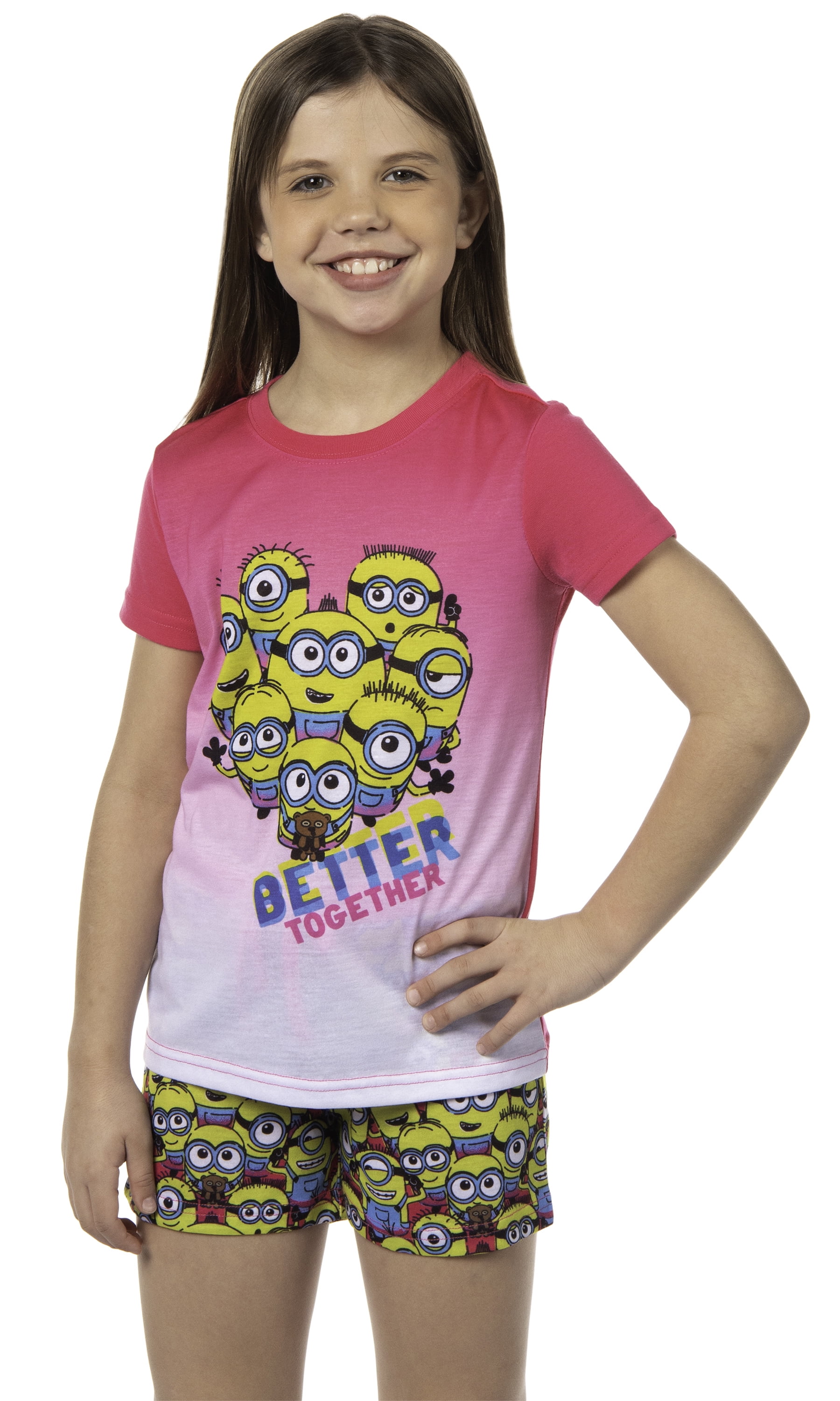 Despicable Me Girls' Movie Minions Better Together Pajama Set Shorts ...