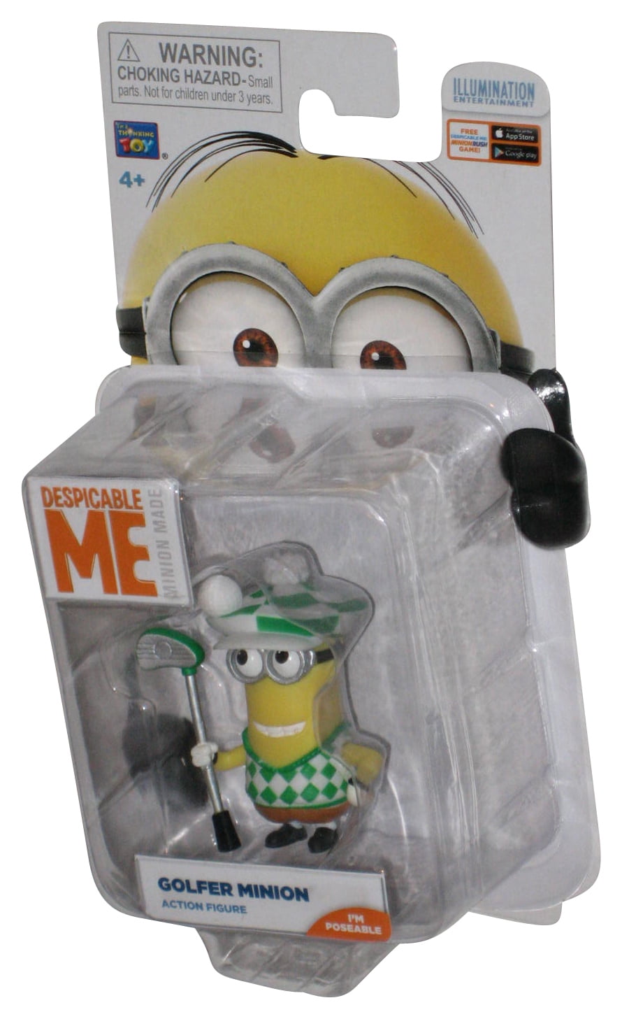 Despicable Me Golfer Minion Thinkway Toys Poseable Action Figure ...
