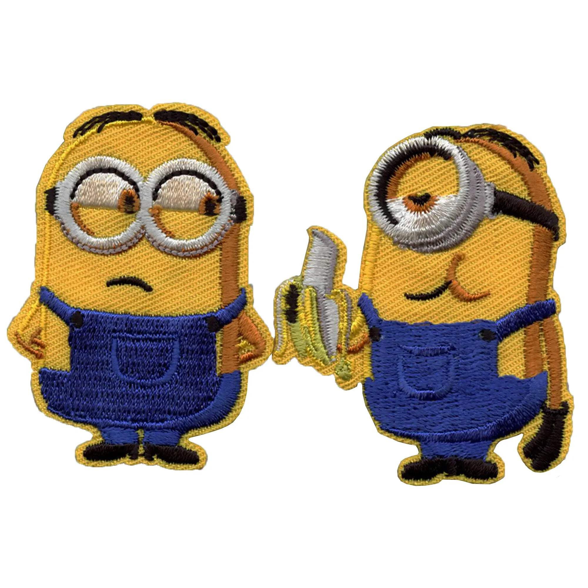 Despicable Me Minions Kevin and Stuart, Banana Eating Embroidered Patch ...