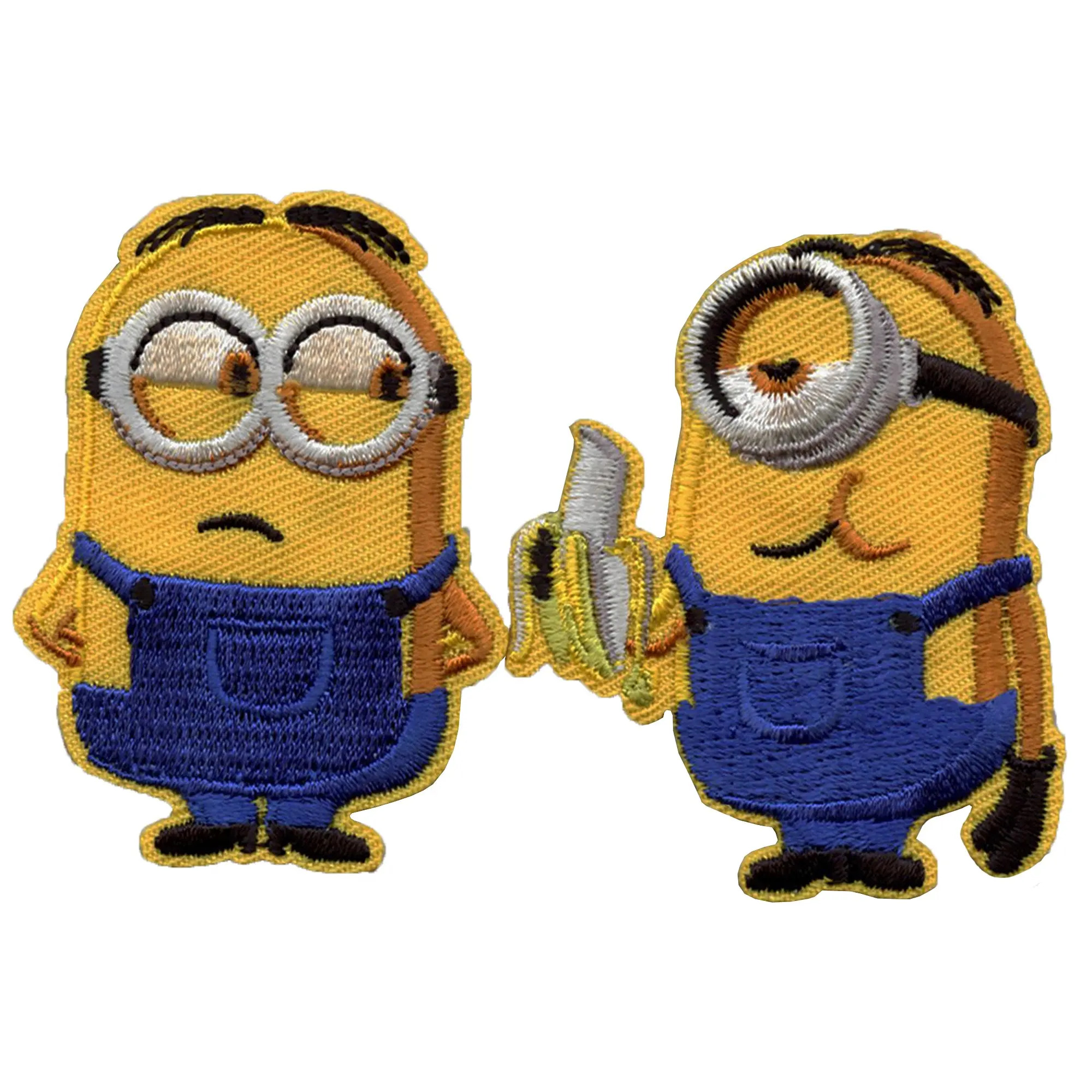 Despicable Me Kevin and Stuart Patch Minions Eating Banana Embroidered ...