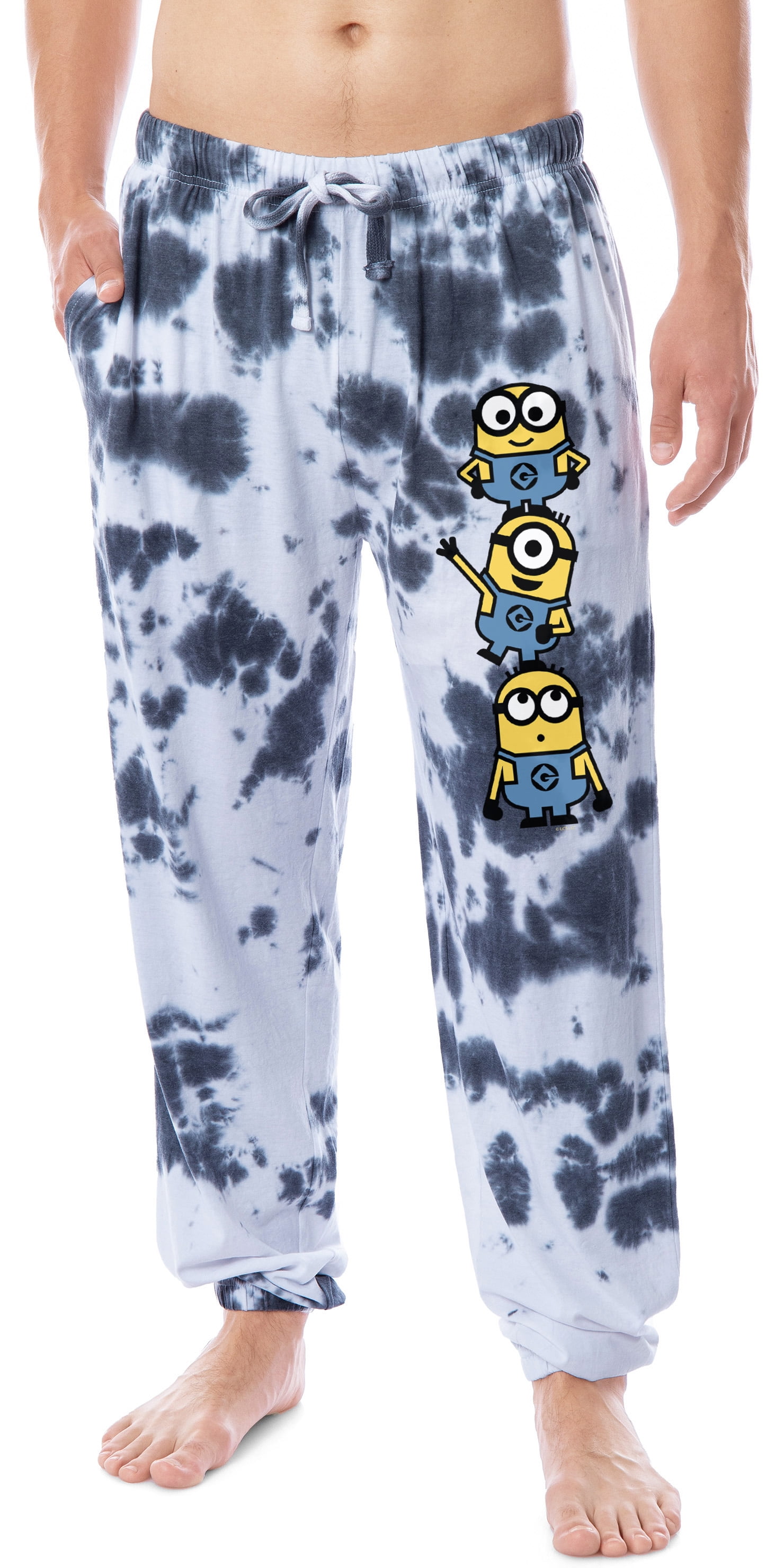 Despicable Me Men's Minions Chibi Tie-Dye Jogger Sleep Pajama Pants ...