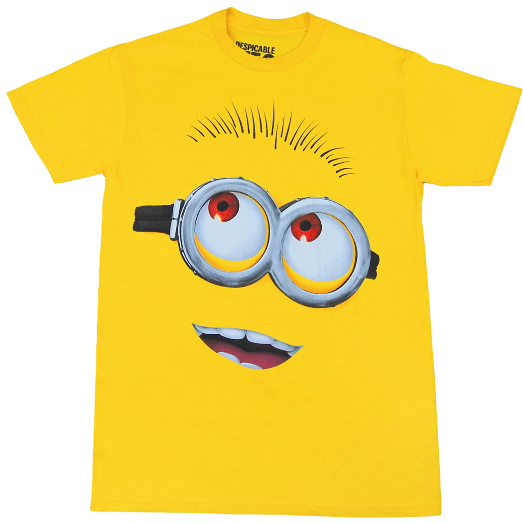 Despicable Me Minion Face Adult T-Shirt - Walmart.com