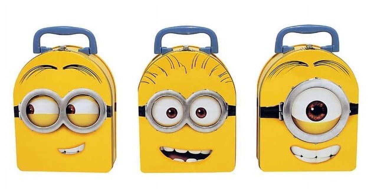 Despicable Me Minion Lunch Tin Dome Shape Tin Lunch Box x 3 - Walmart.com