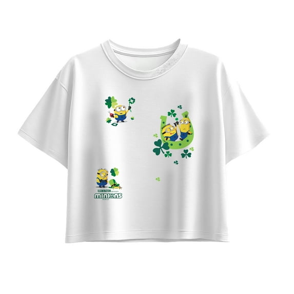 Despicable Me - Minion Shamrock - Youth Girls Boxy T-Shirt - Walmart.com