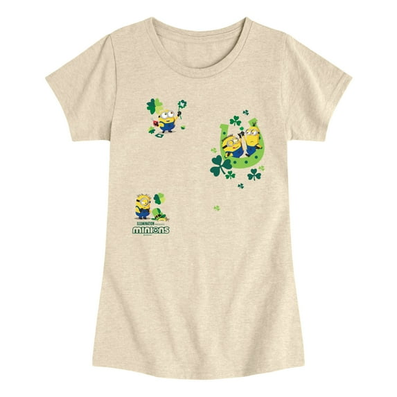 Despicable Me - Minion Shamrock - Youth Girls Fitted Short Sleeve T ...
