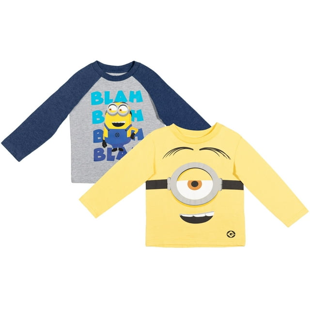 Despicable Me Minions Big Boys 2 Pack Long Sleeve T-Shirts Toddler to ...
