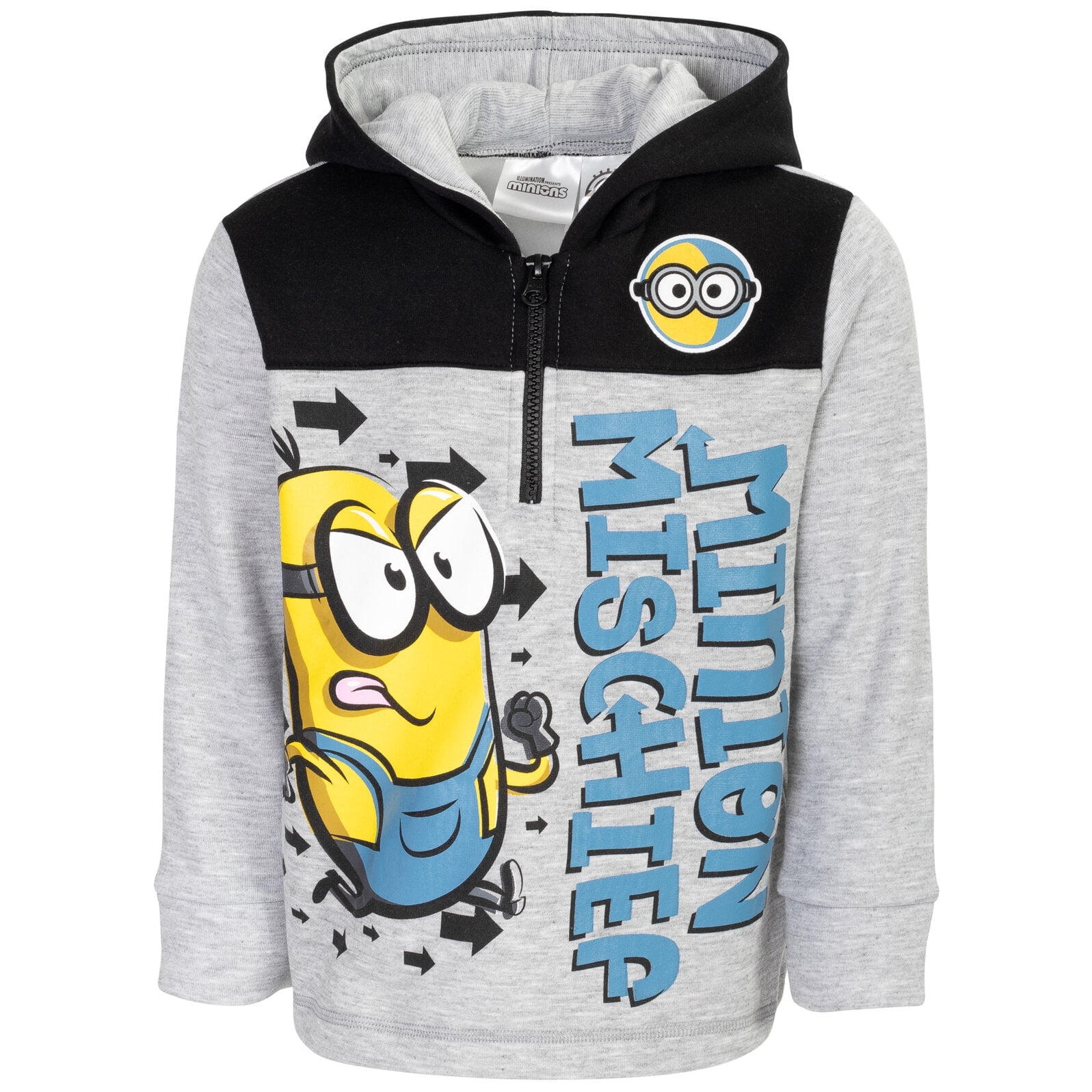 Despicable Me Minions Big Boys Fleece Half Zip Hoodie Toddler to Big ...