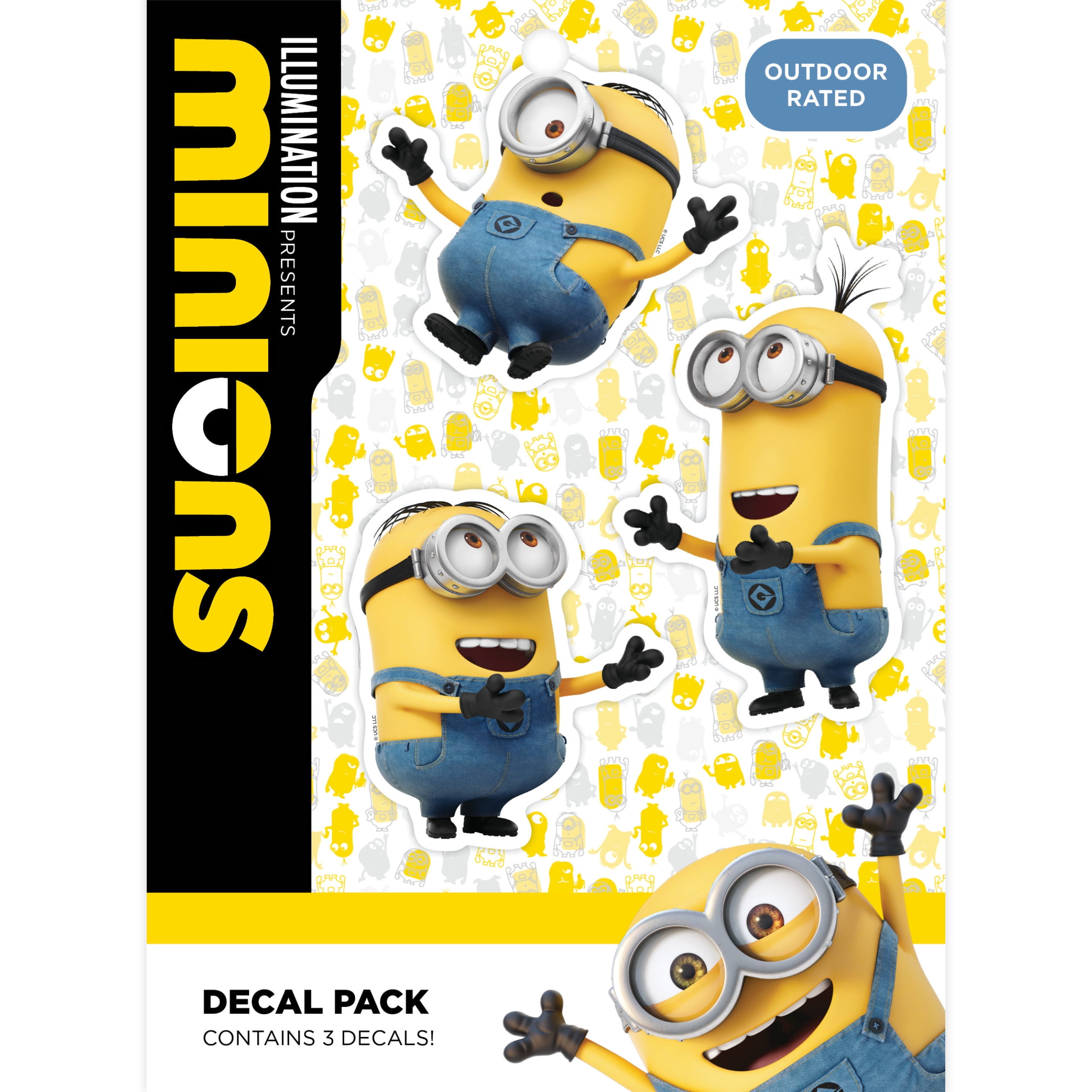 Despicable Me Minions Car Decals - Set of 3 Bob Stuart Kevin Stickers ...