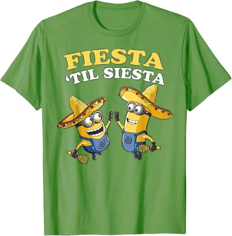 Despicable Me Minions Fiesta Til Siesta Graphic T-Shirt - Walmart.com Despicable Me Minions Fiesta Til Siesta Graphic T-Shirt - Walmart.com